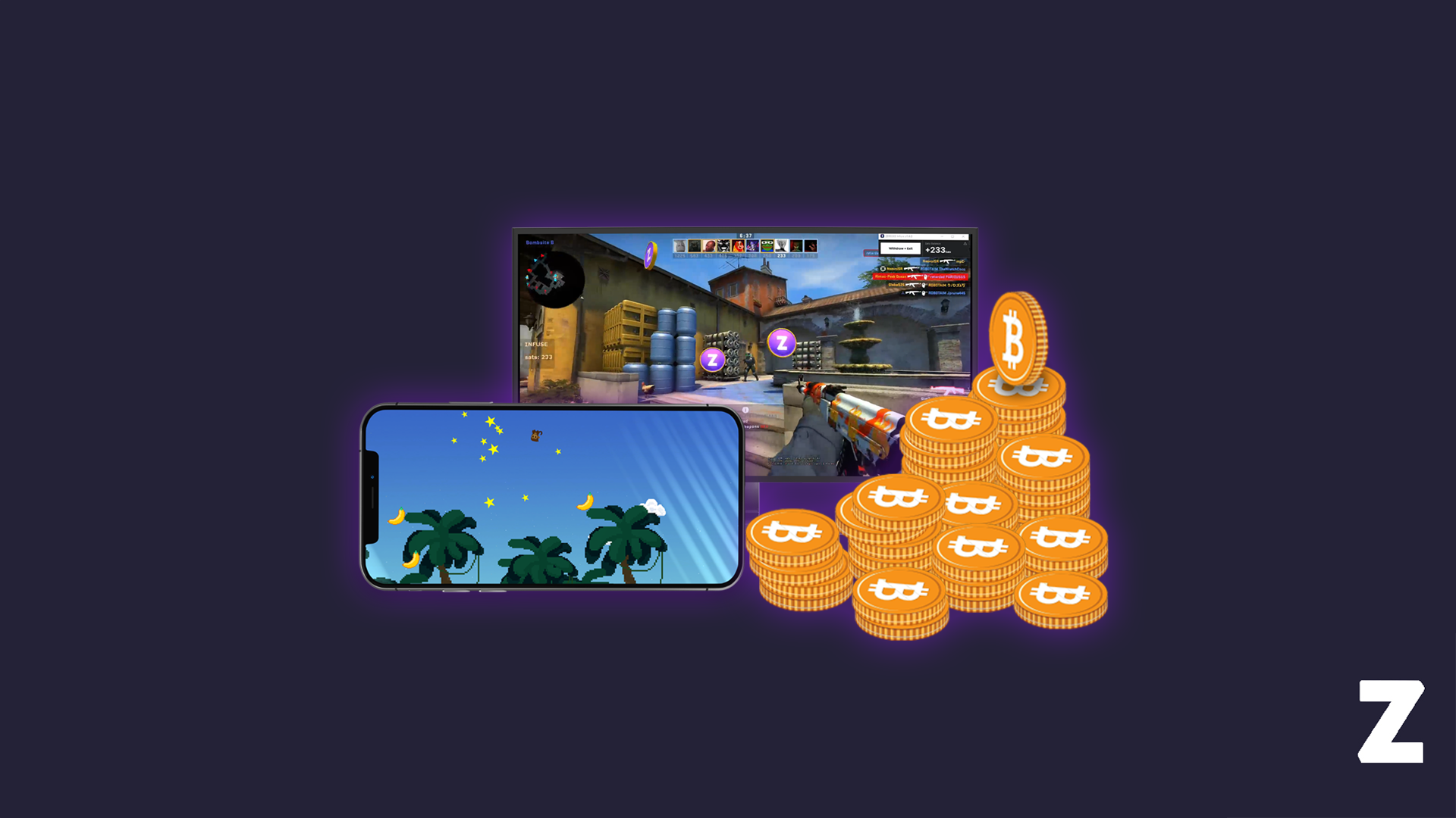 Play games to earn Bitcoin