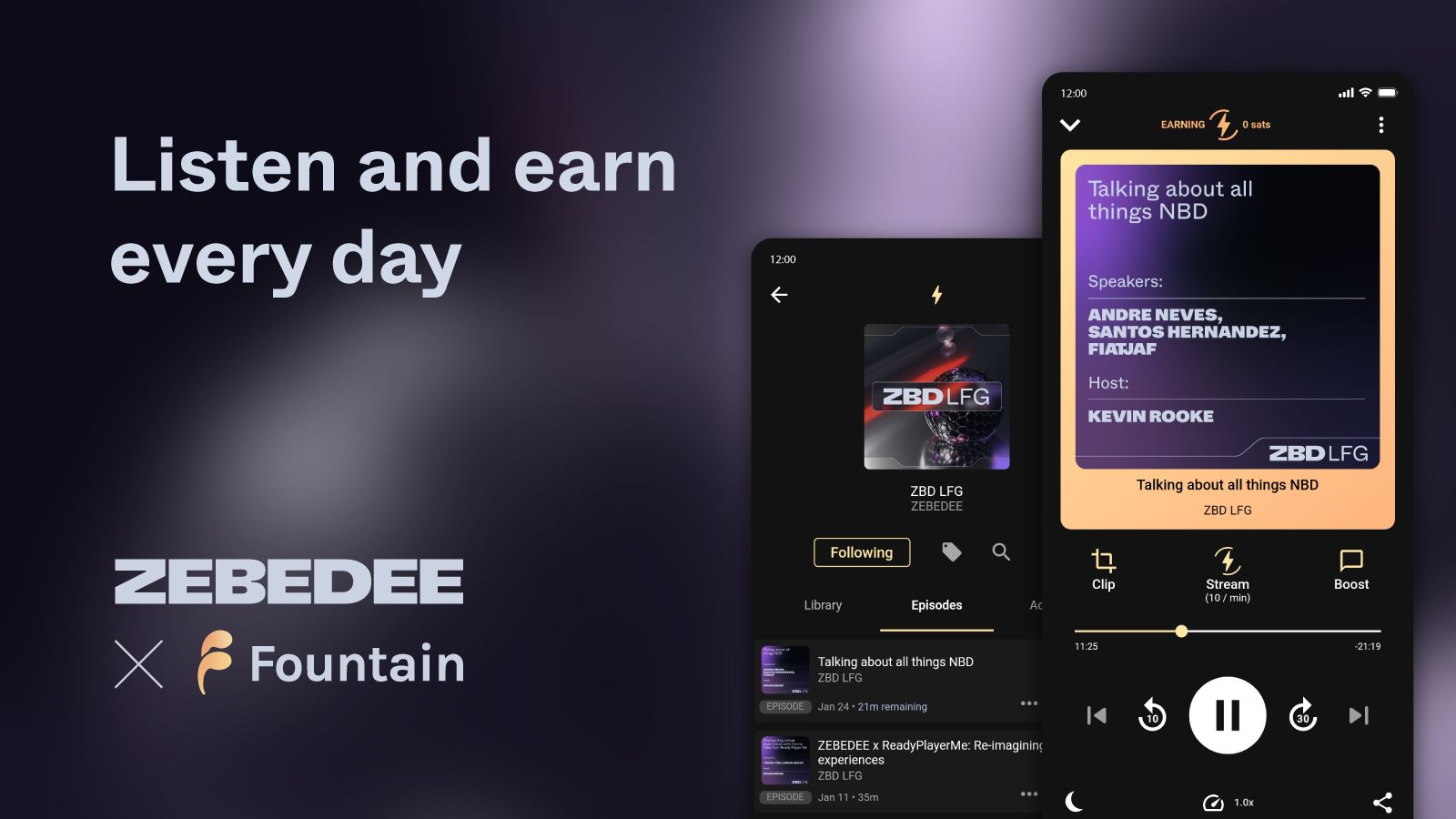 Listen to podcasts on Fountain to earn real money – The ZEBEDEE team's top picks